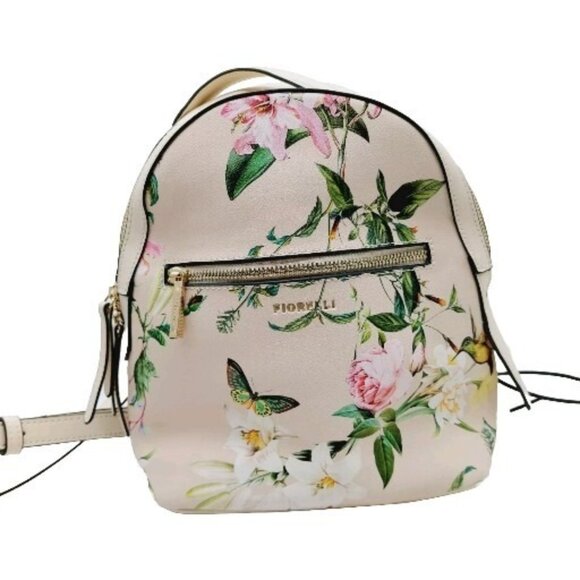 Fiorelli | Bags | Fiorelli Anouk Floral Print Mini Backpack Cream ...